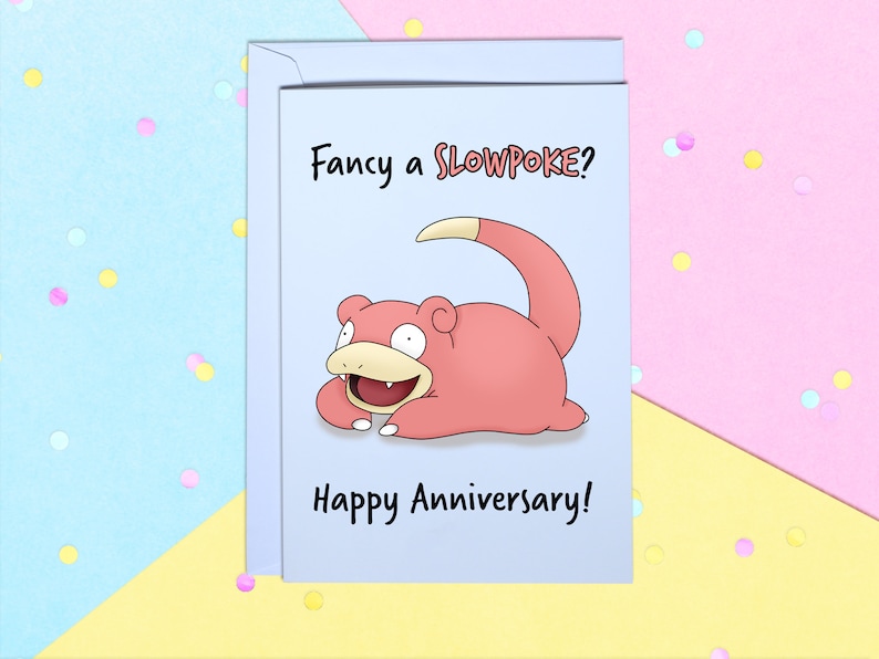 Fancy A Slowpoke A5 Anniversary/birthday Greeting card with | Etsy