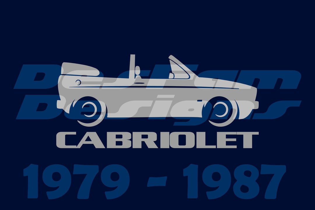 Volkswagen VW Cabriolet (cabby) Rabbit Convertible 1979 - 1987 Svg, Eps ...