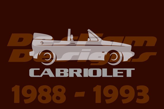 Volkswagen VW Cabriolet Cabby Design 1988 1993 Eps Svg | Etsy