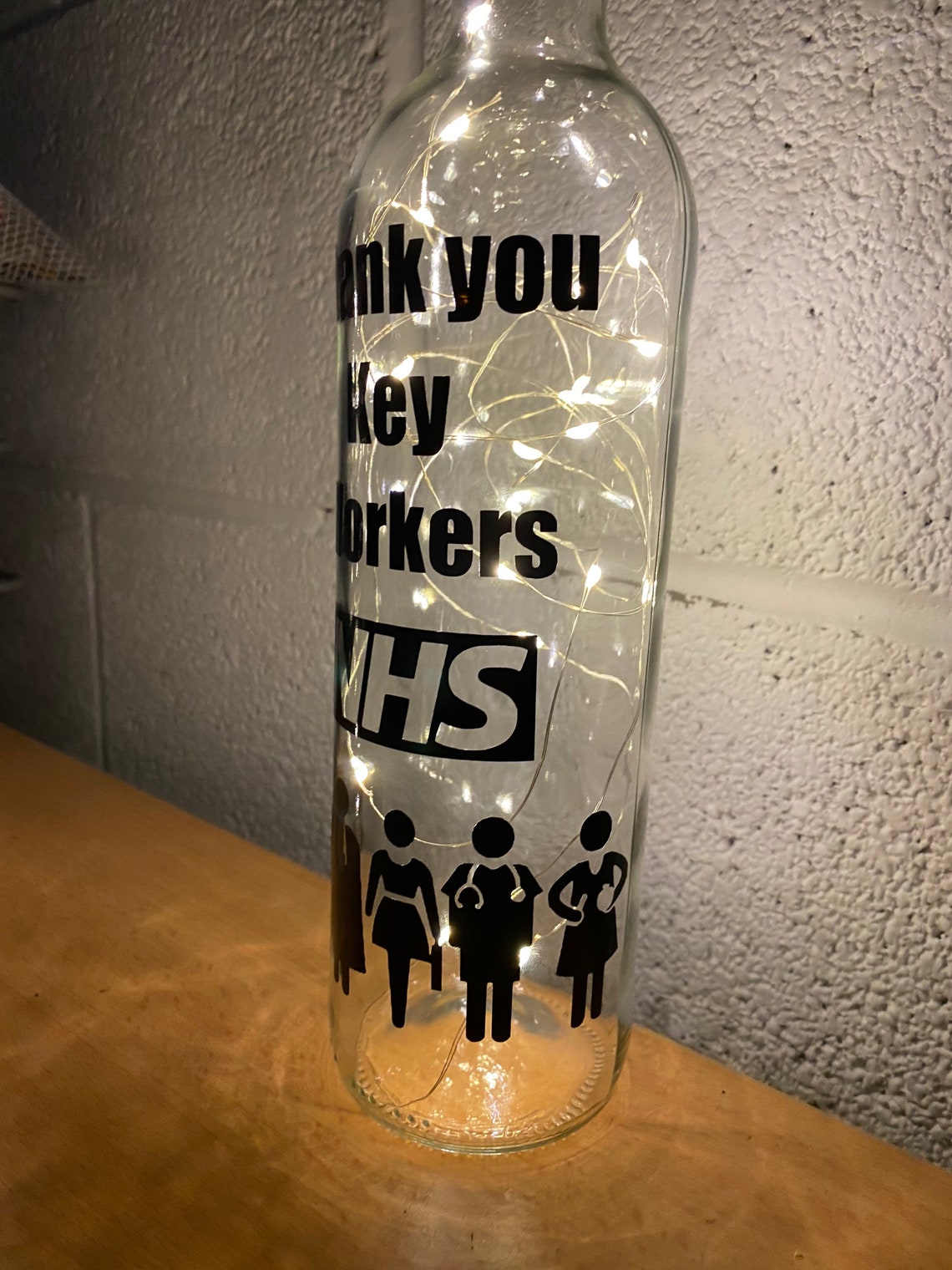 NHS Key Workers Thank You Light up Bottle Gift Unique Nurse - Etsy