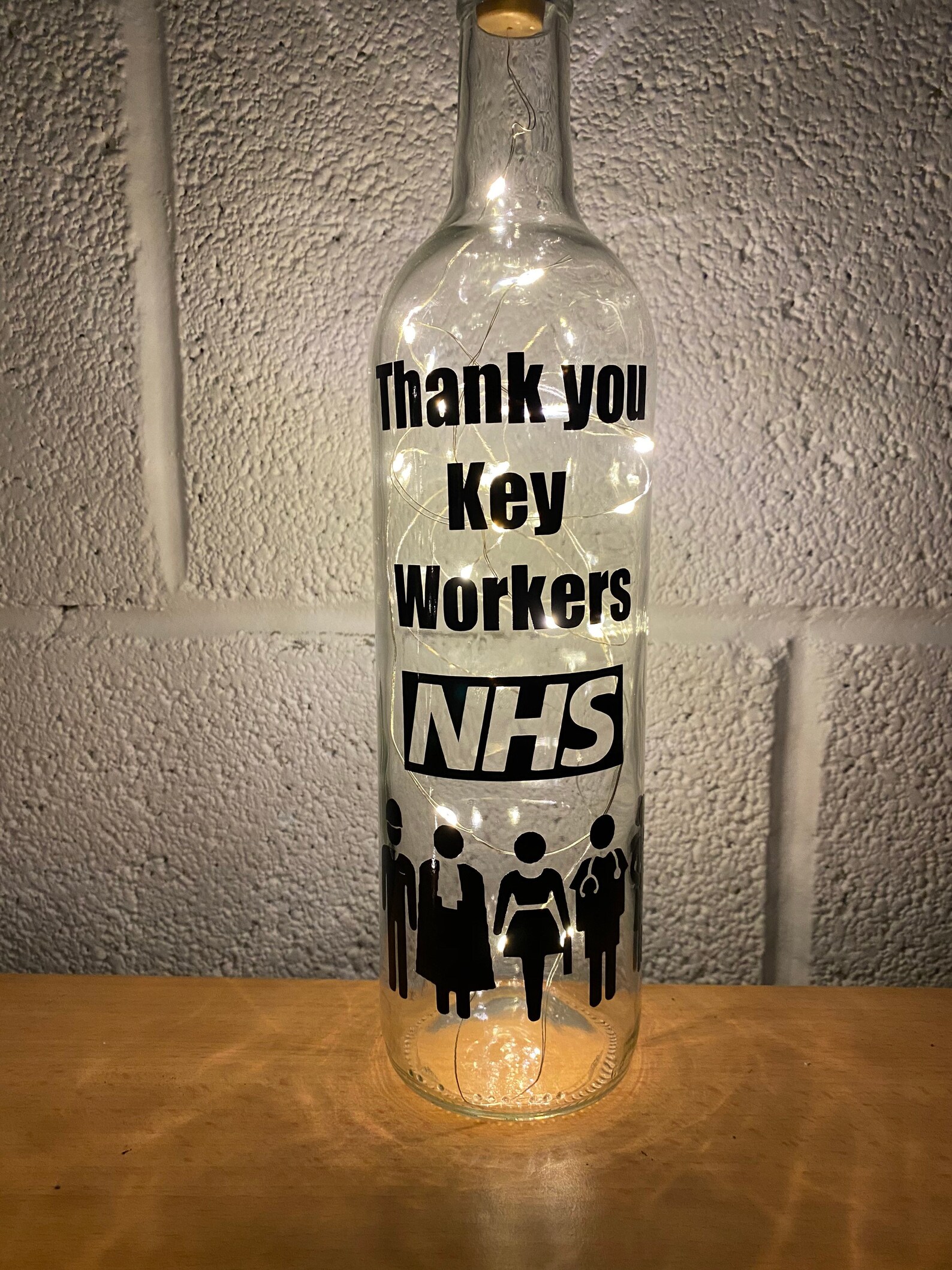 NHS Key Workers Thank You Light up Bottle Gift Unique Nurse - Etsy