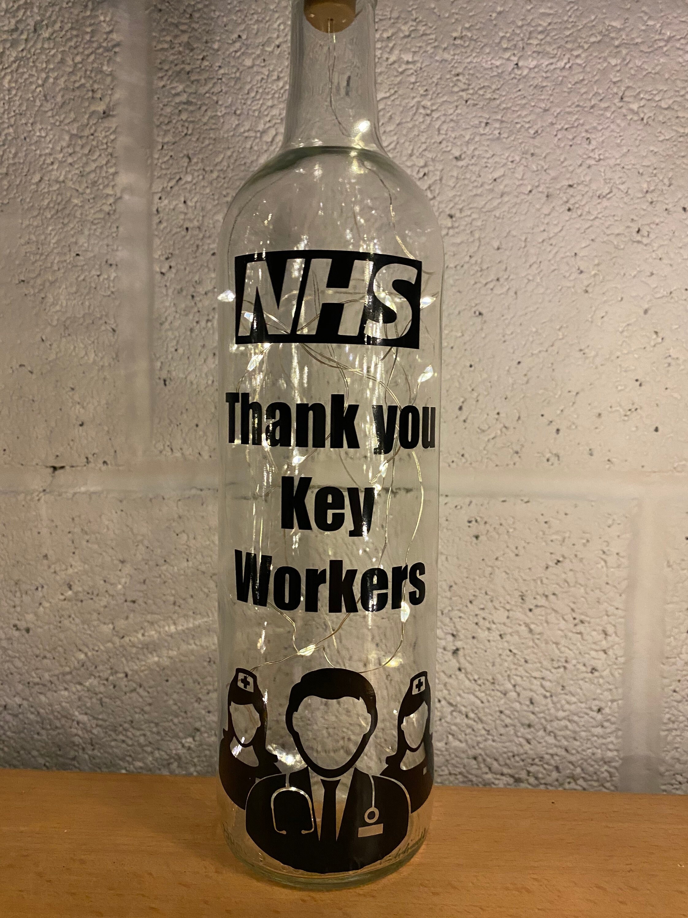 NHS Key Workers Thank You Light up Bottle Gift Unique Nurse - Etsy