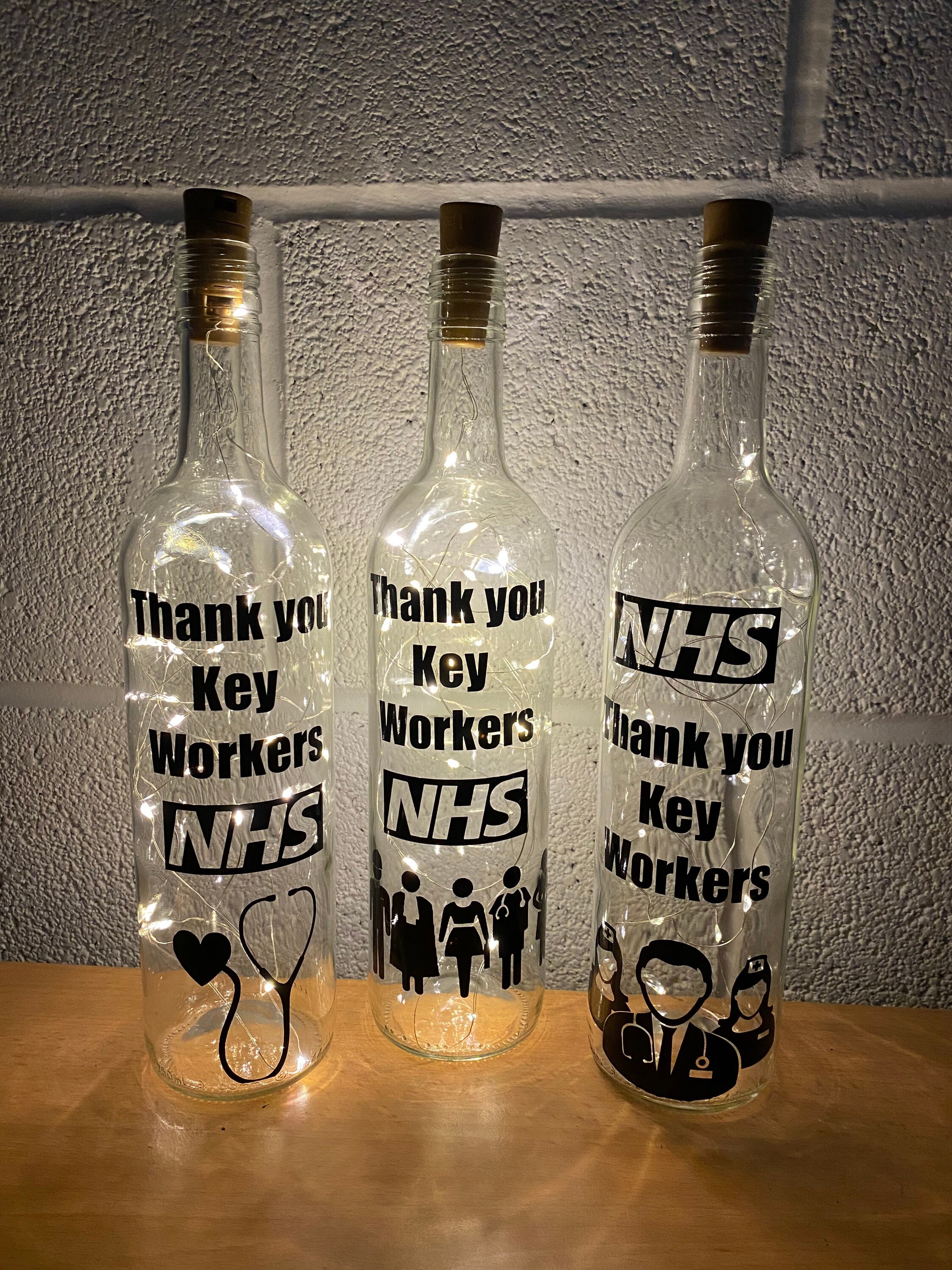 NHS Key Workers Thank You Light up Bottle Gift Unique Nurse - Etsy