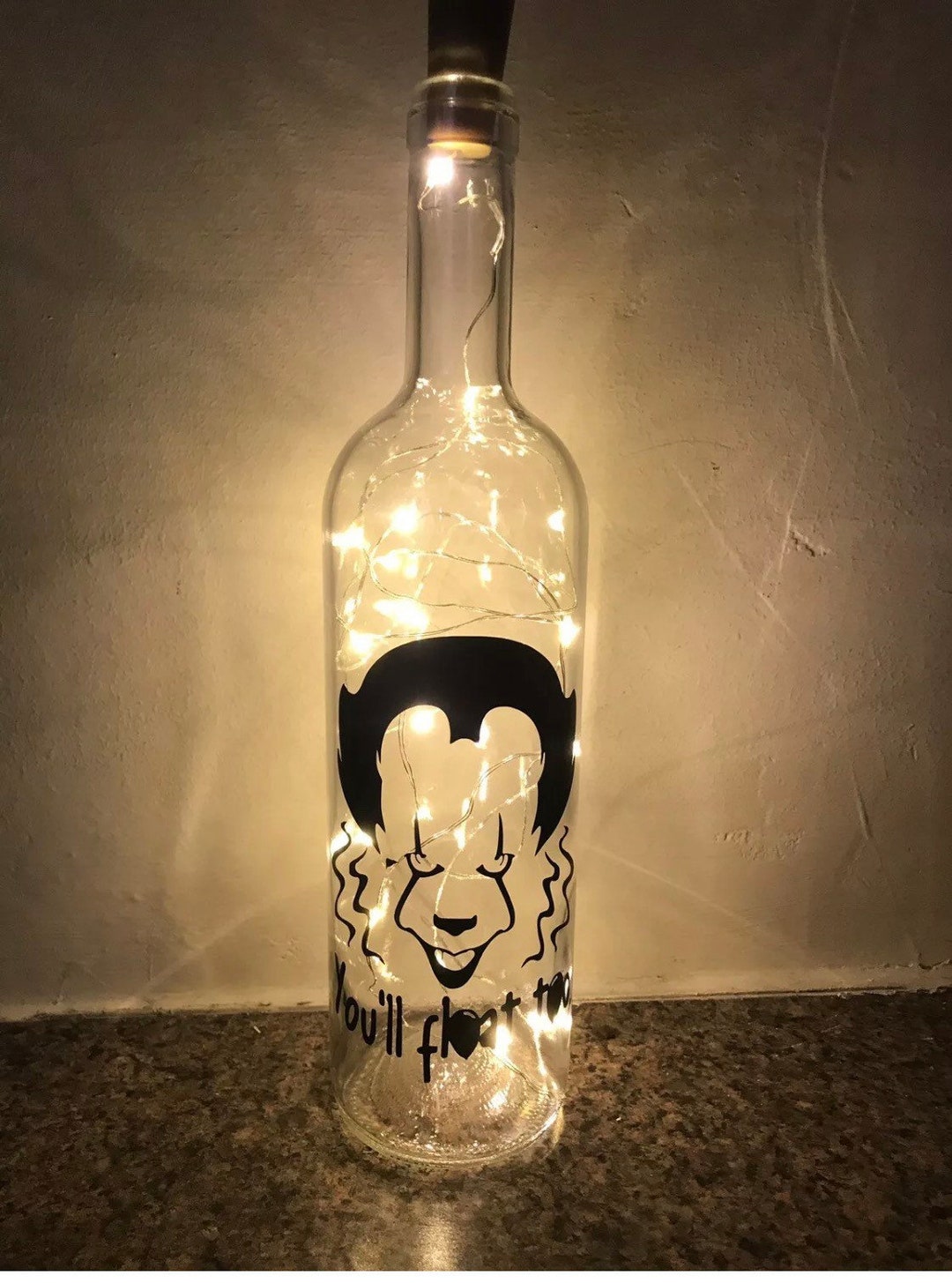 Pennywise Inspired Light up Bottle IT Halloween - Etsy