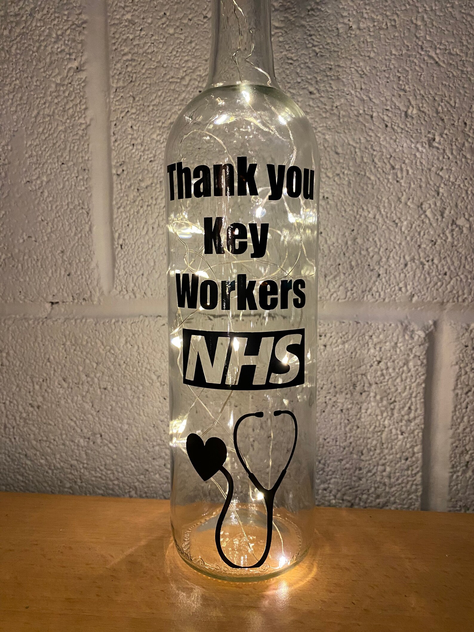 NHS Key Workers Thank You Light up Bottle Gift Unique Nurse - Etsy