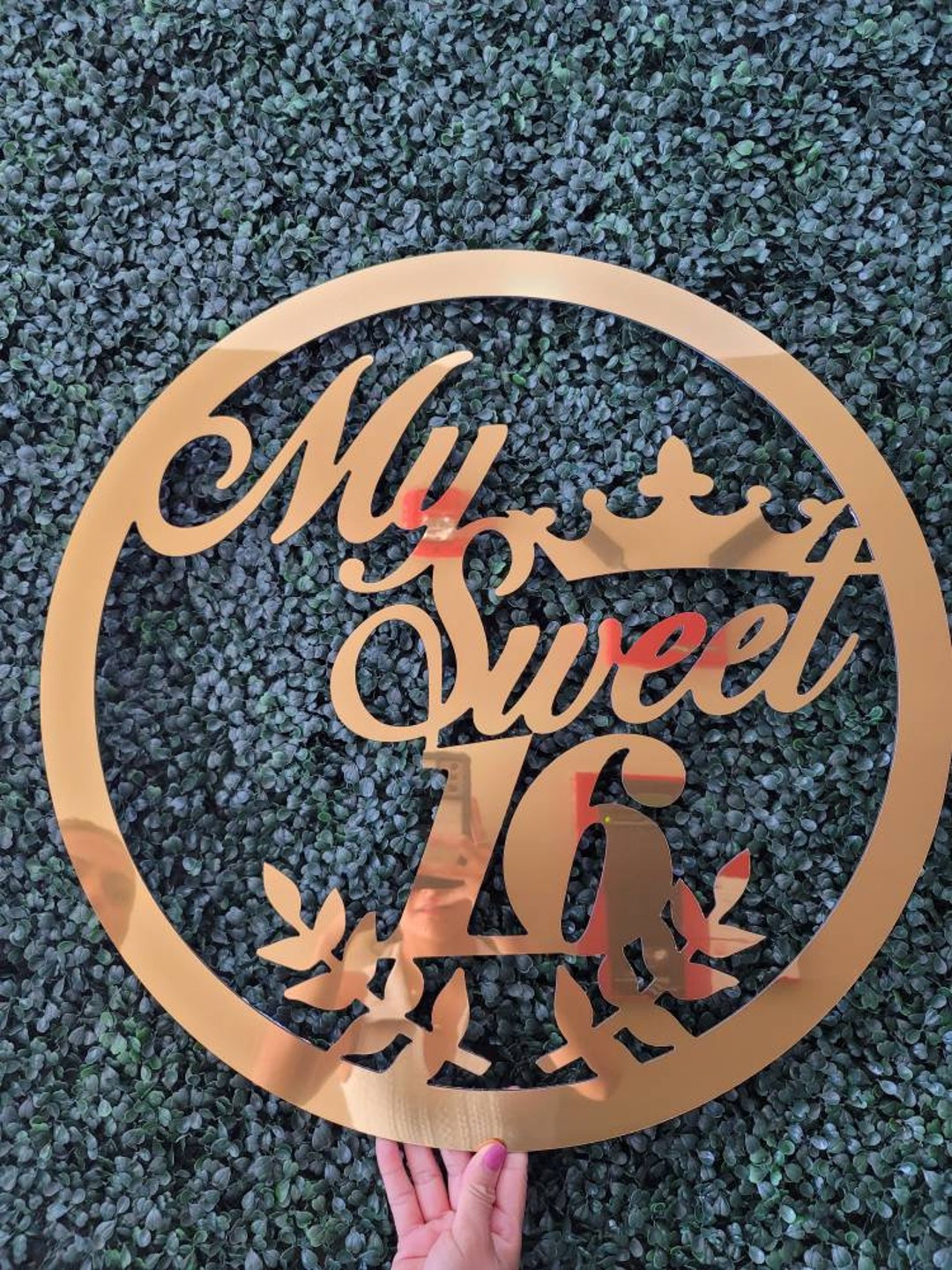 My Sweet 16 Sign, Hard Acrylic Sign, Mis 16 Años, Party Decor, Backdrop ...