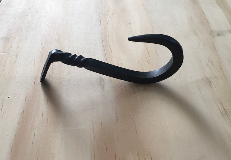 Hand Forged Large Under Counter Hook, Blacksmith Coffee Cup Hook ...