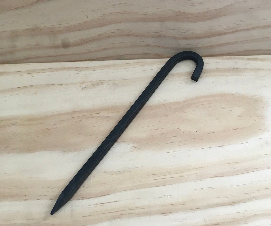 Hand Forge Hose Guide, Handmade Iron Stakes, Steel Stakes, Tent Stakes ...
