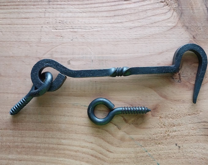 Hand Forged Rustic Farmhouse Latch Hook, Steel Gate Latch Hook, Hand ...