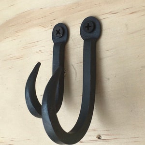 Hand Forged Wall Hook,handmade Shaker Style J Hook, Veteran Made, Made ...