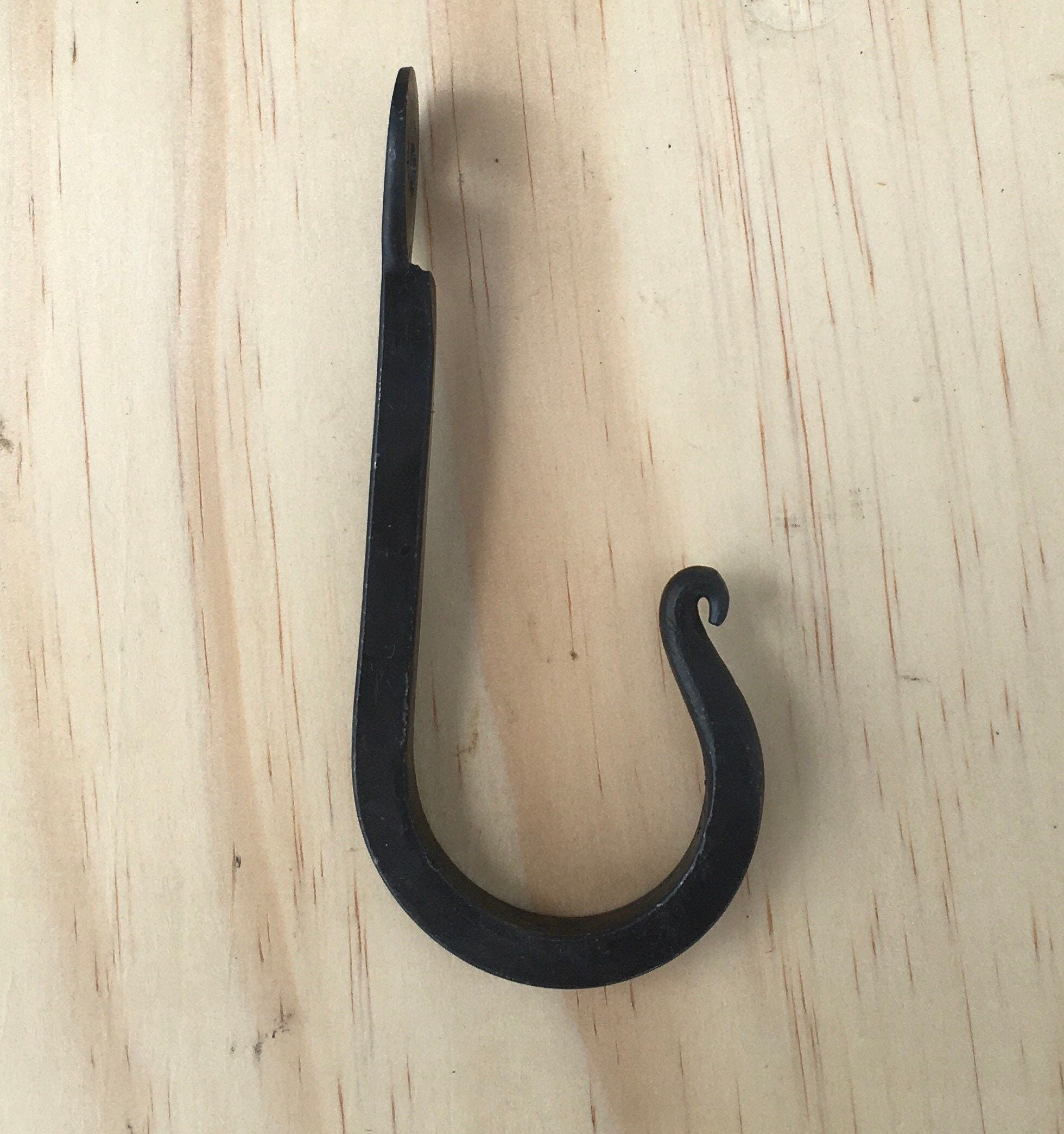 Hand Forged J Hooks, Wall Hook, Handmade Steel Hook, Veteran Made, Made ...
