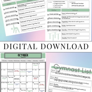 Gymnastics Lesson Plan Template | Printable or Note App | for Coaches ...