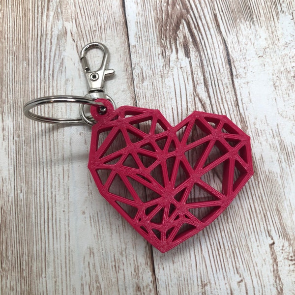 Heart Keychain - Etsy