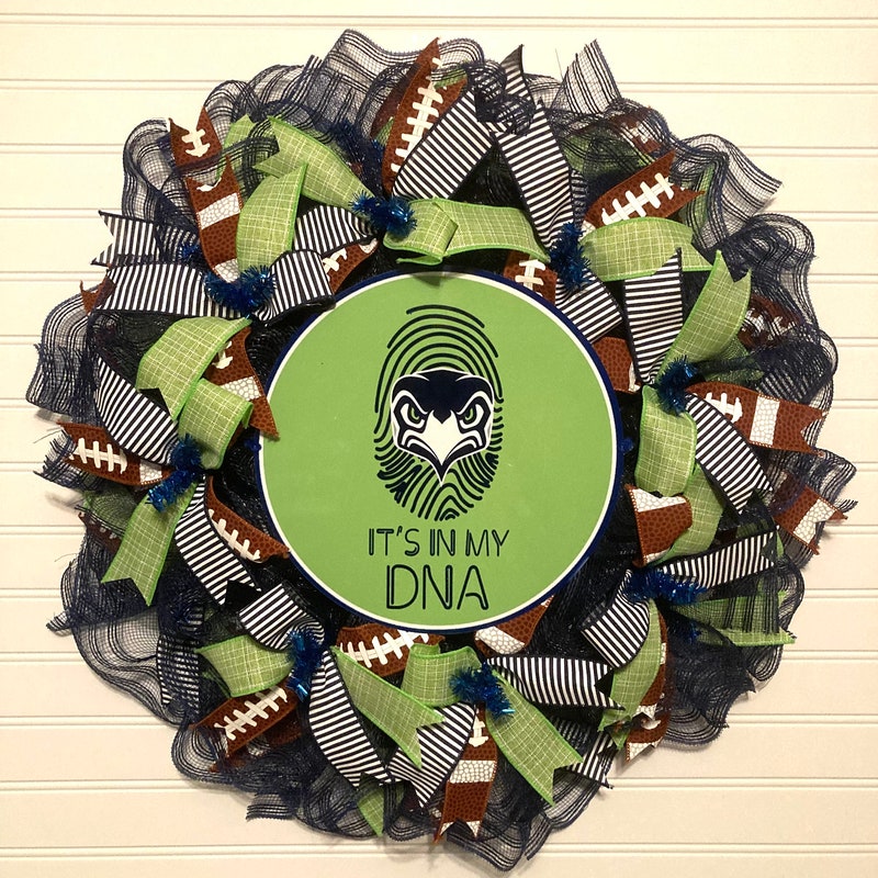 Seahawks Door Wreath - Etsy