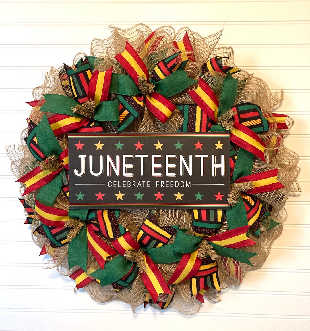 Juneteenth Celebrate Freedom Wreath - Etsy
