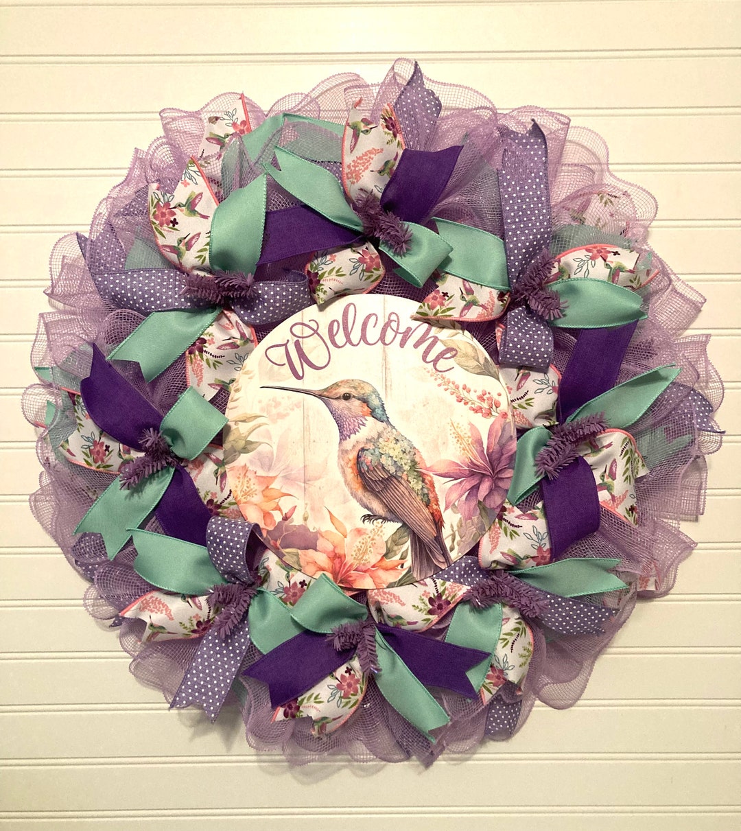 Welcome Hummingbird Wreath - Etsy