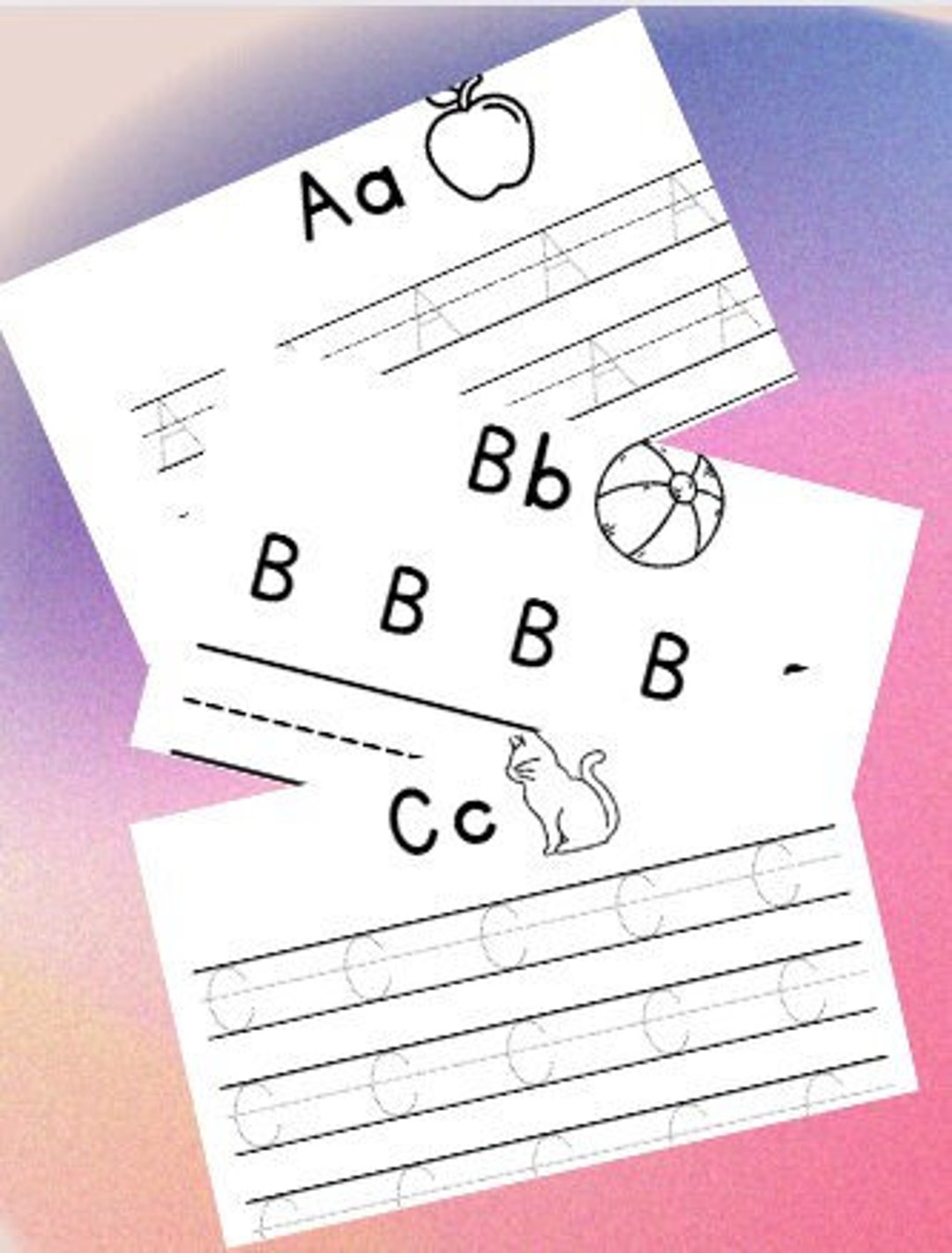 TRACE & WRITE ABCS at Home Printable for Homeschool, Preschool ...