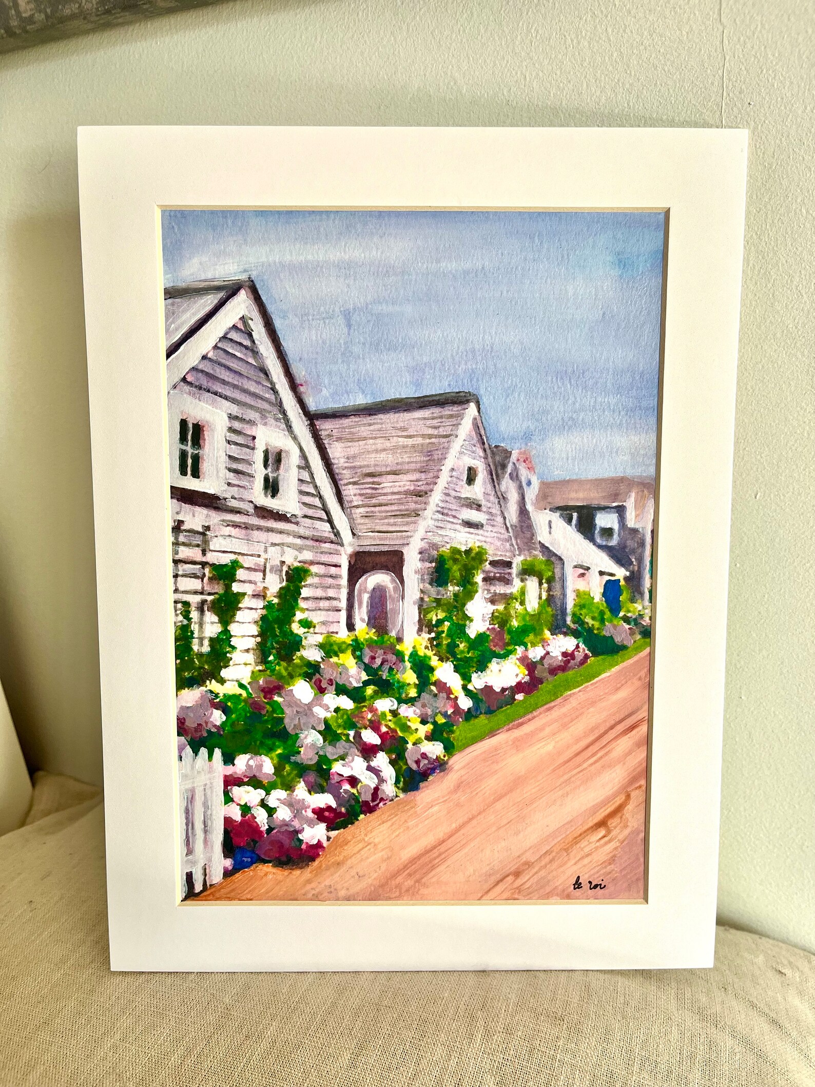 Nantucket Painting, Nantucket Gift, Purple and Pink Painting, Nantucket ...