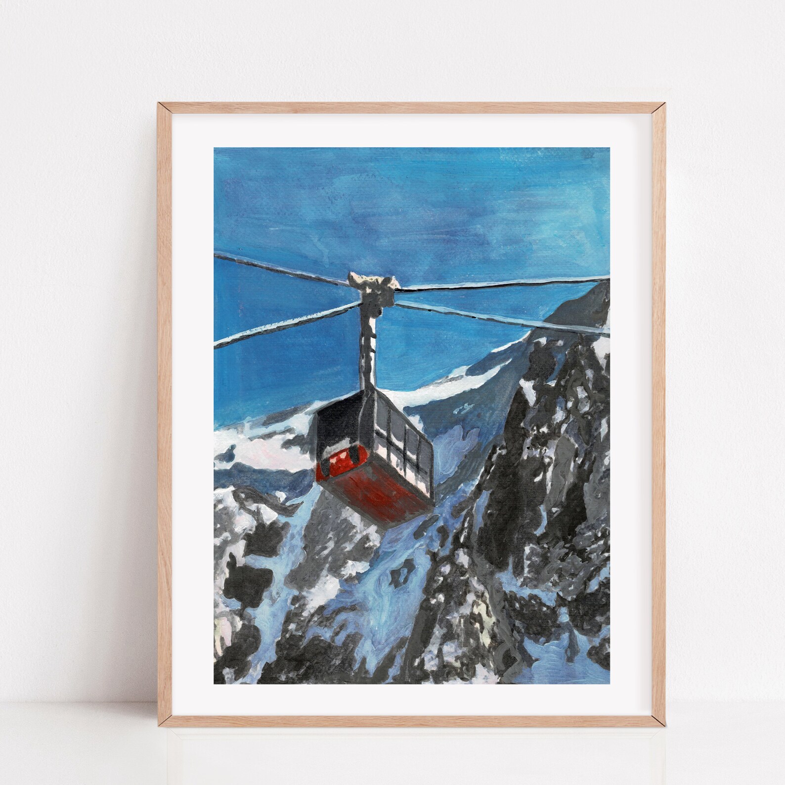 Set of 2 Mont Blanc Mountain Artwork 2 Chamonix Painting - Etsy
