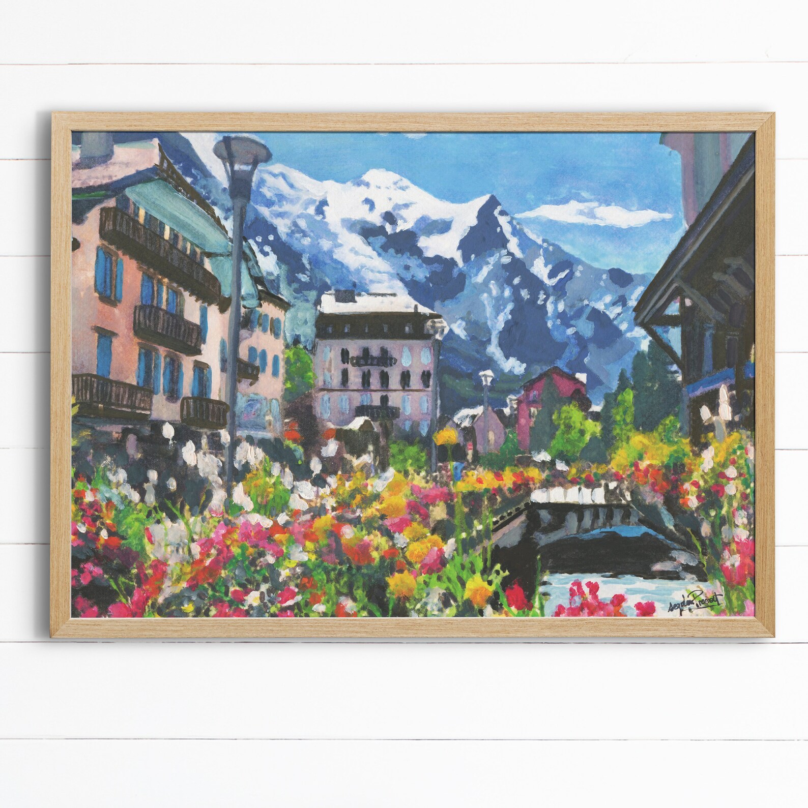 Set of 2 Mont Blanc Mountain Artwork 2 Chamonix Painting - Etsy