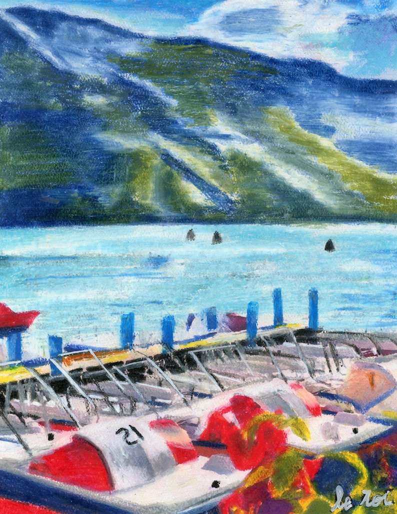 Annecy Lake, Annecy Art Print, French Alps Print, Travel Decor, Annecy ...