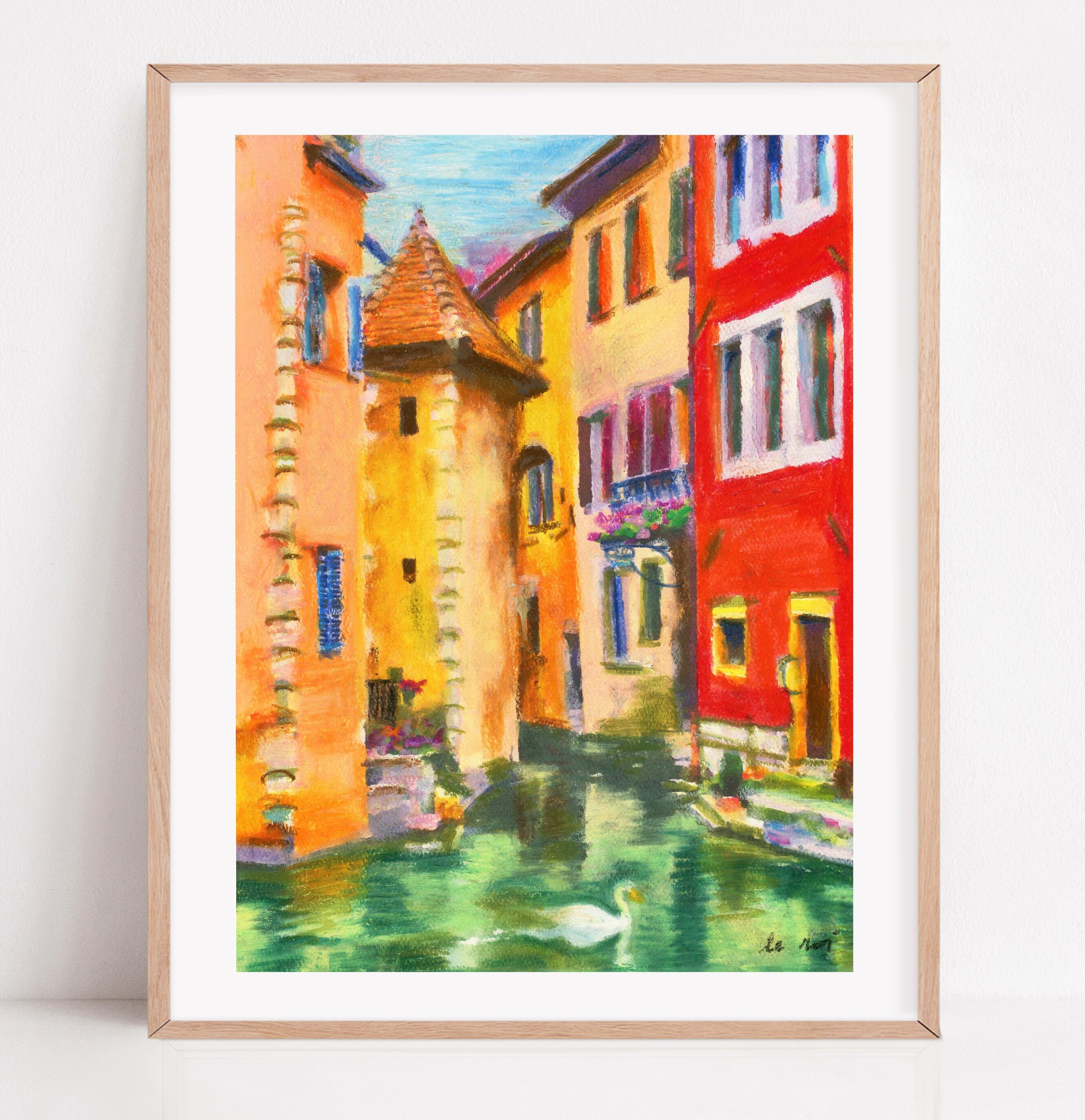Annecy Old Town, Annecy Art Print, French Alps Print, Country Decor, Annecy Painting, Farmhouse ...