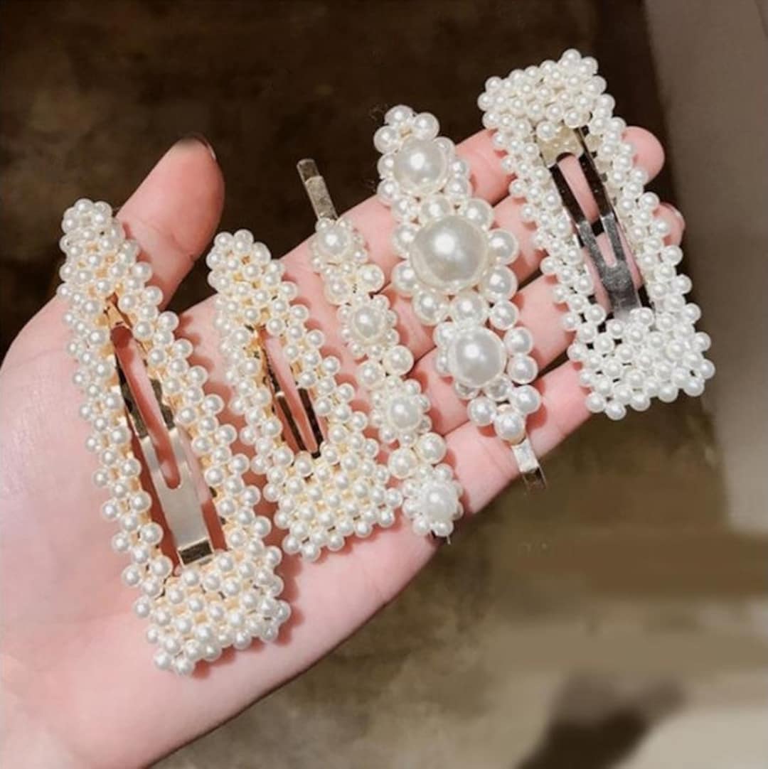 Elegant Good Quality Pearl Hair Clips Pearl Barrette Pearl Hair ...