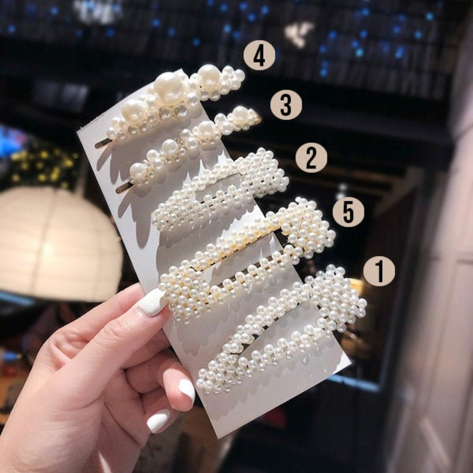 Elegant Good Quality Pearl Hair Clips Pearl Barrette Pearl Hair ...