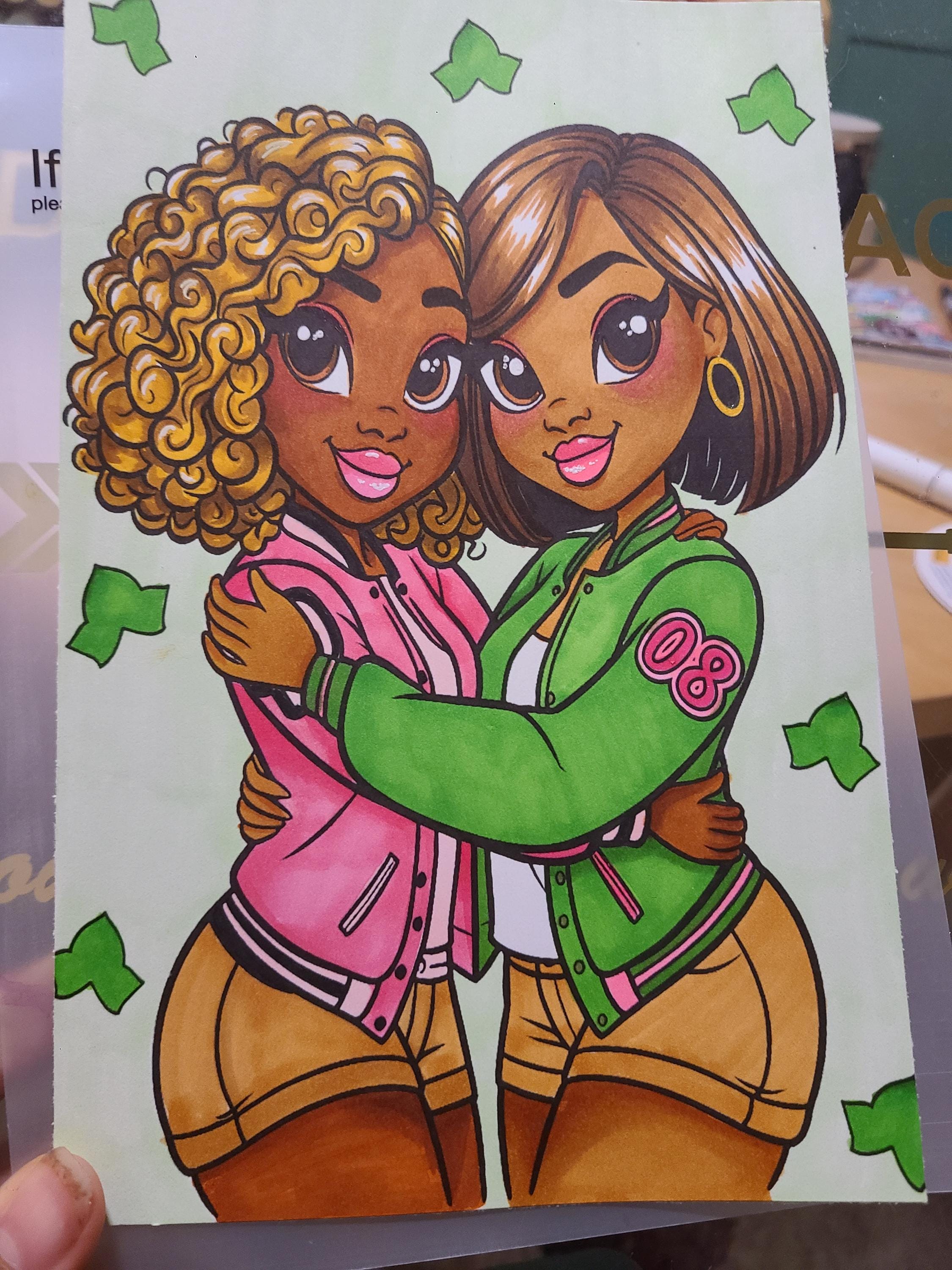 Alpha Kappa Alpha Coloring Book (PRINTED): AKA Sorority Gift Probate ...