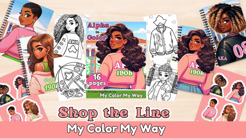 Alpha Kappa Alpha Coloring Book (PRINTED): AKA Sorority Gift Probate ...