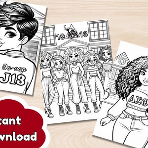 DST Coloring Book: Black Sorority Life (digital Download) Delta Probate ...