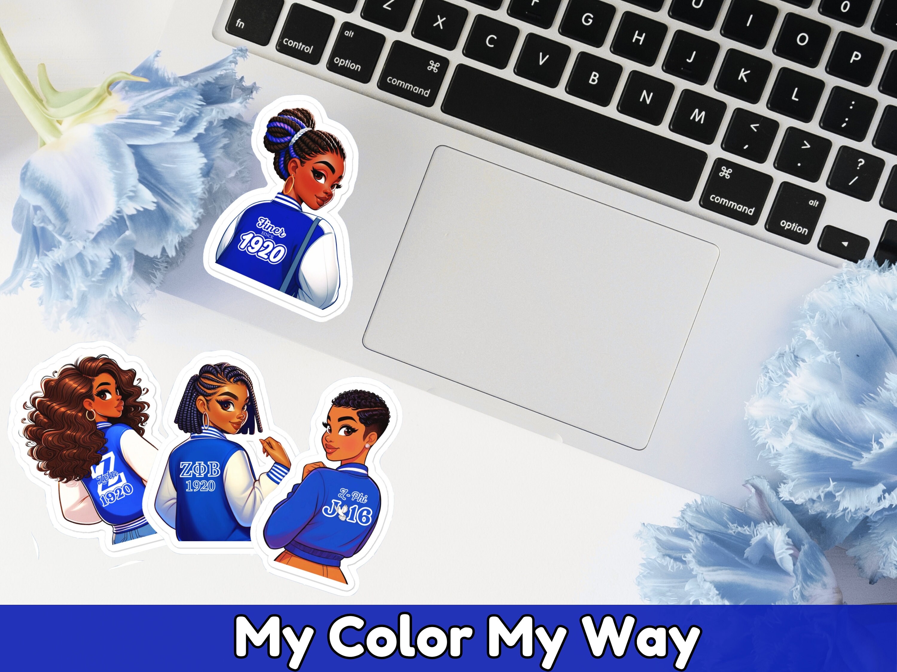 Zeta Sticker Sheet Black Sorority 1920 - Etsy