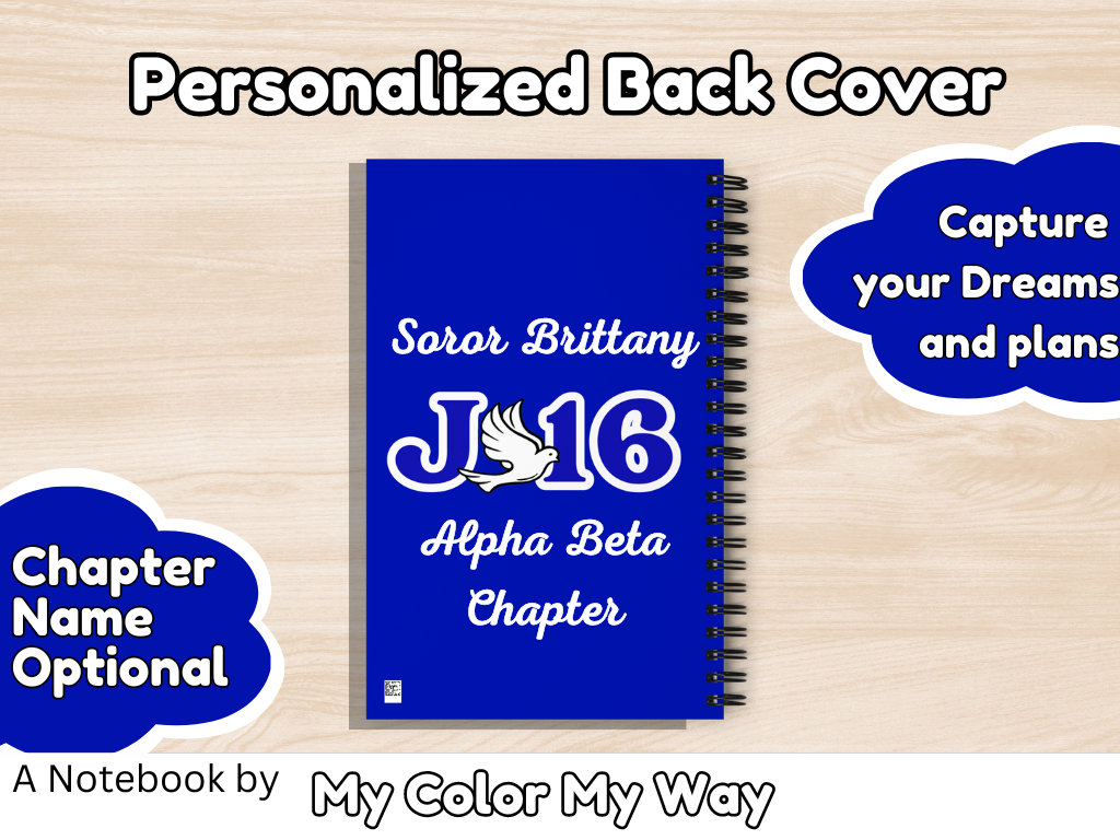 Zeta Girl 4: Personalized Zeta Phi Beta Spiral Notebook dotted Paper ...