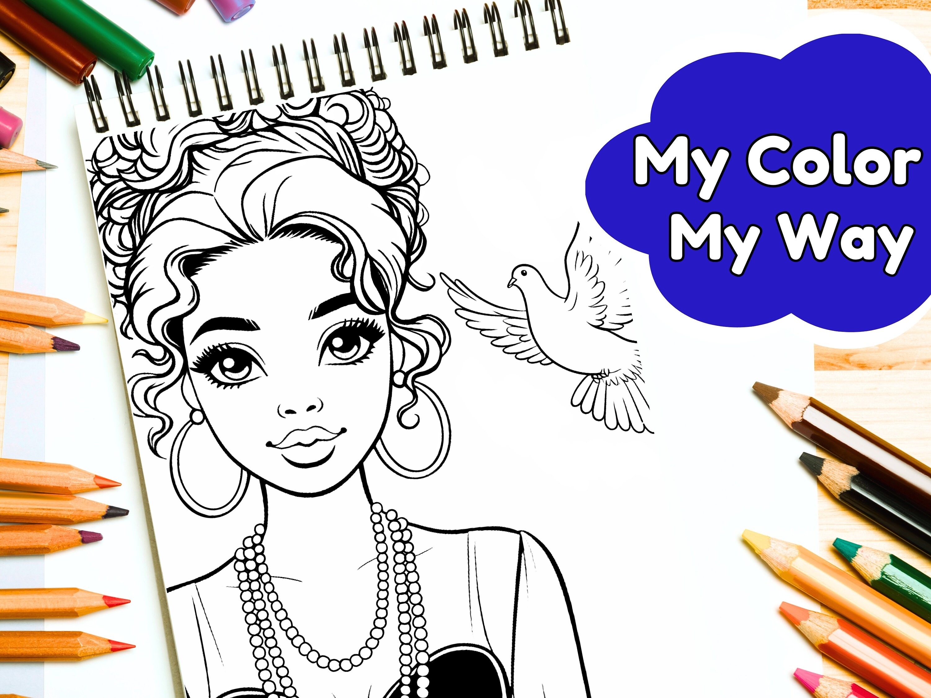 Zeta Phi Beta Coloring Book: Sorority Life, Black Woman Art (digital ...