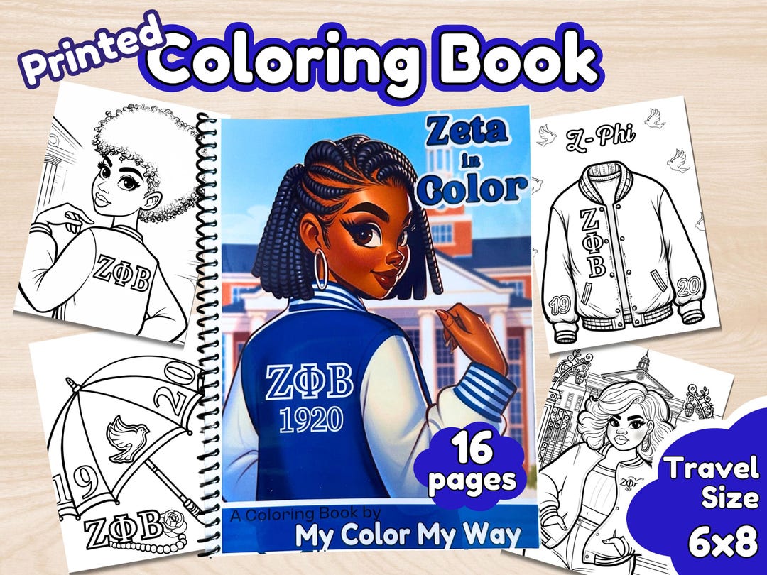 Zeta Phi Beta Coloring Book (PRINTED): Sorority Life, Zeta Probate ...