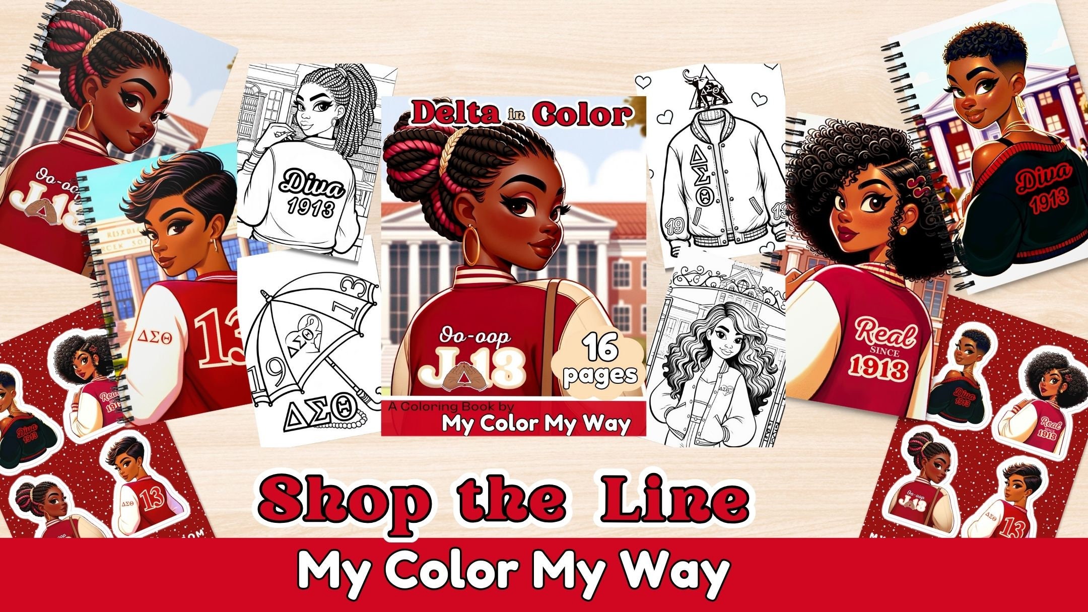 DST Coloring Book(printed): Black Sorority Life, Delta Probate ...