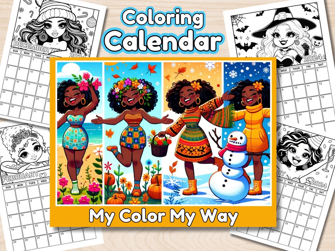 Seasons of Celebration: Holiday Coloring Calendar, African American Art ...