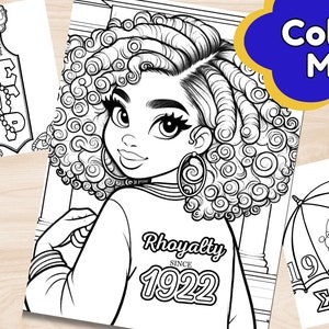 Sigma Gamma Rho Coloring Book: Black Sorority Sisterhood (digital ...