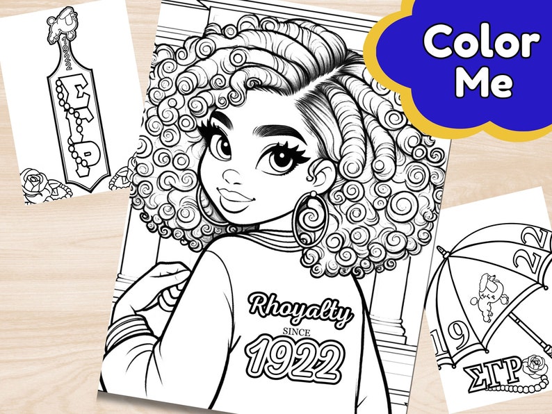 Sigma in Color Printable Sorority Coloring Book, Adult Coloring Book. A ...