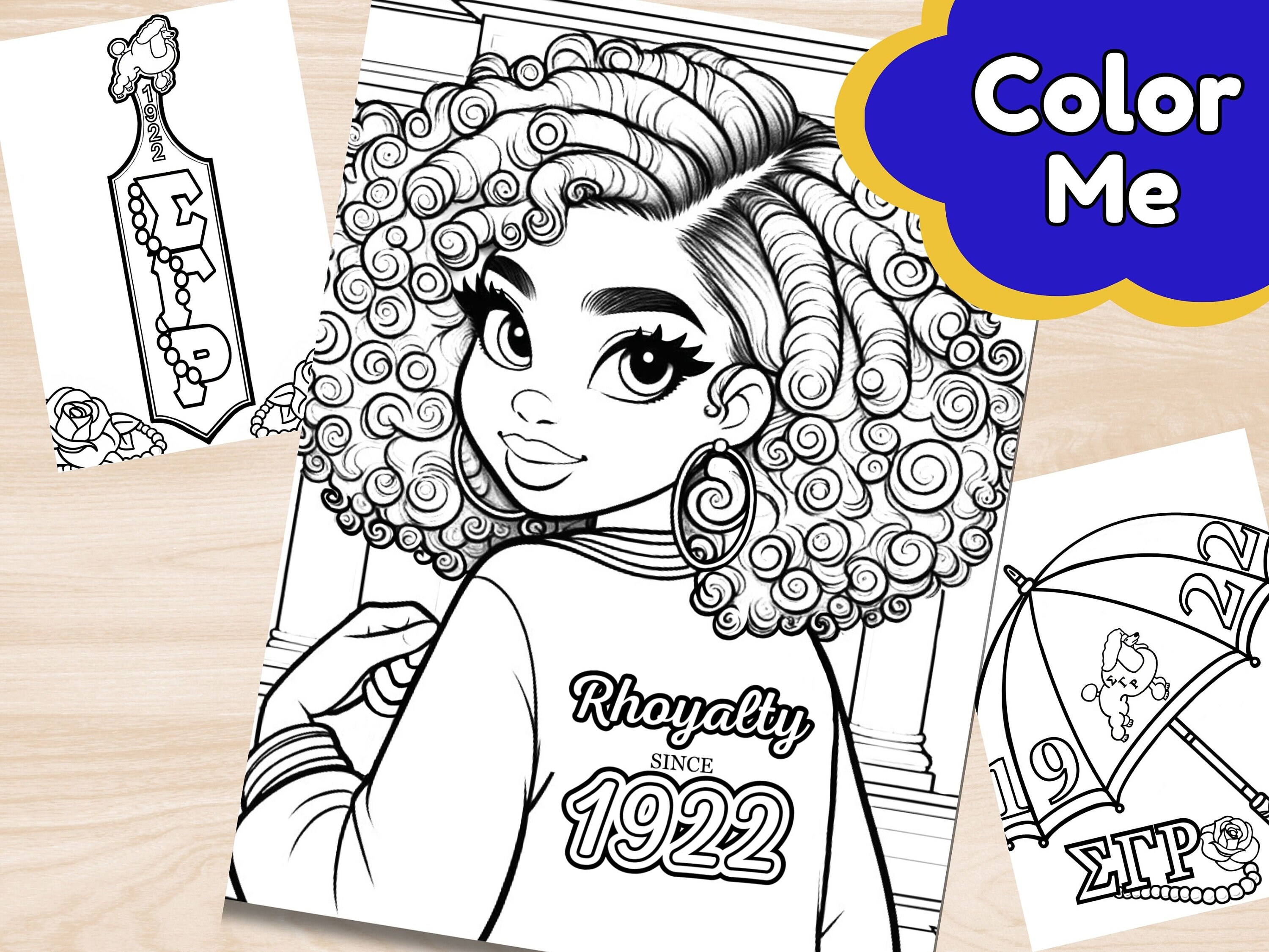 Sigma in Color Printable Sorority Coloring Book, Adult Coloring Book. A ...