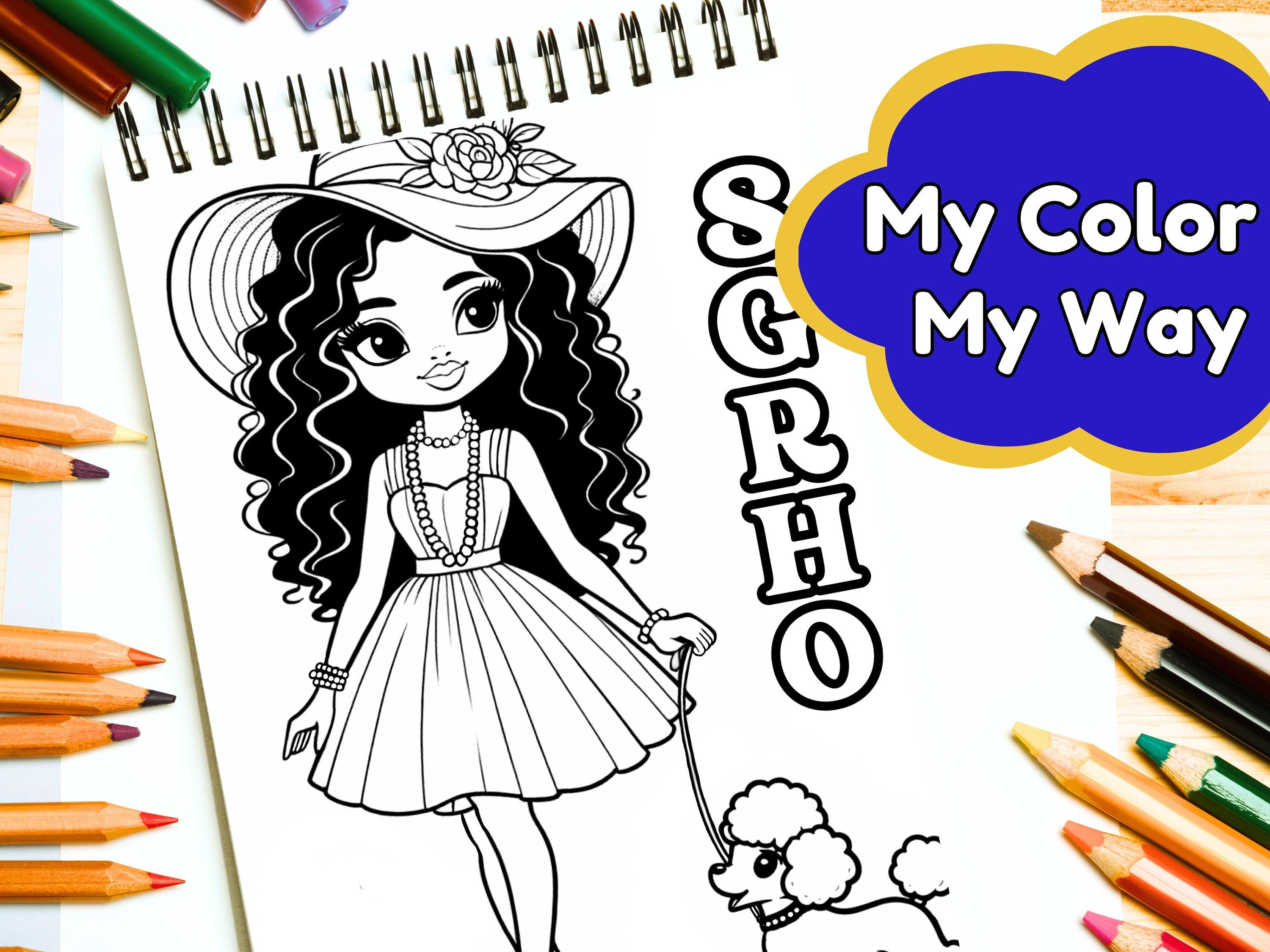 Sigma in Color Printable Sorority Coloring Book, Adult Coloring Book. A ...