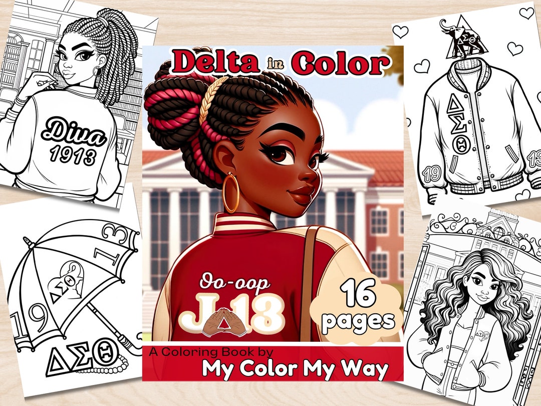 DST Coloring Book: Black Sorority Life (digital Download) Delta Probate ...