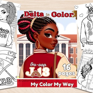 Delta Sigma Theta Coloring Page - Etsy