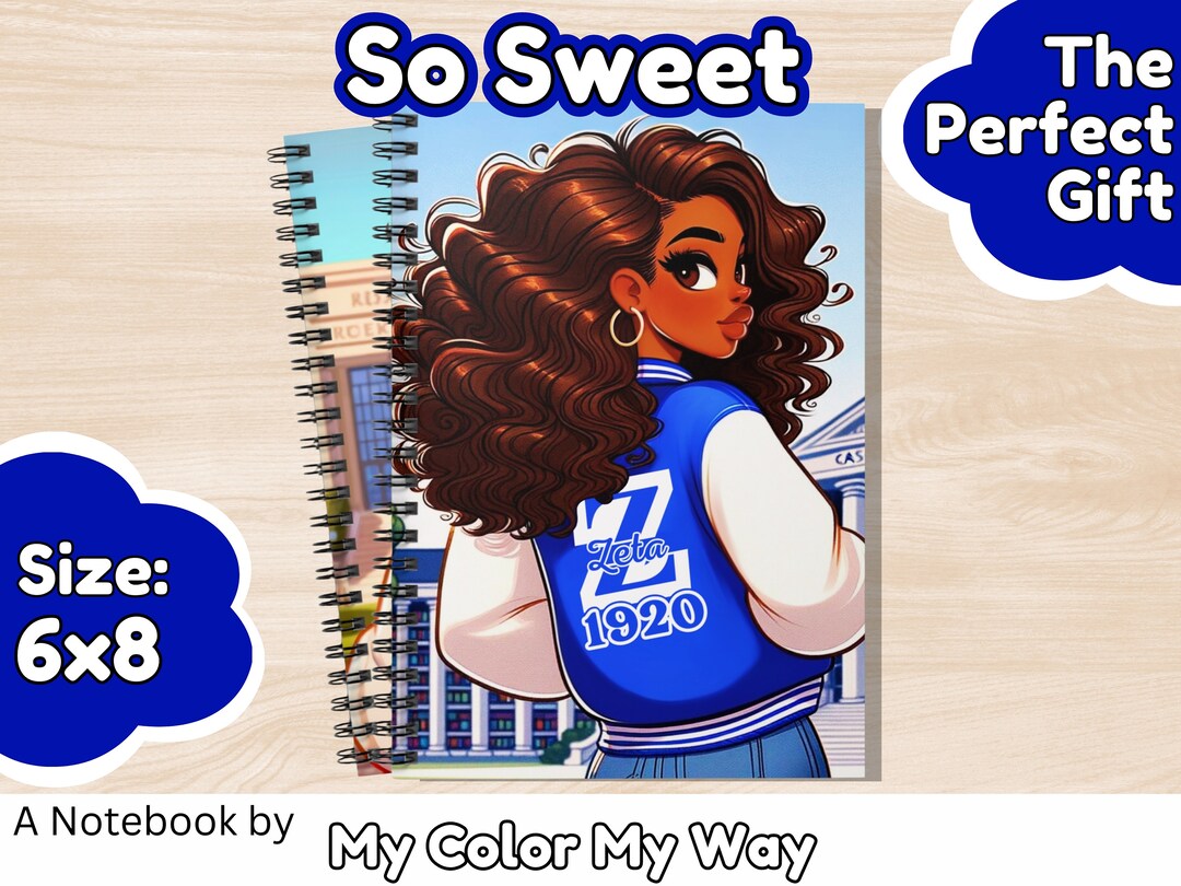 So Sweet: Zeta Phi Beta Spiral Notebook (ruled Lined) Perfect Gift for ...