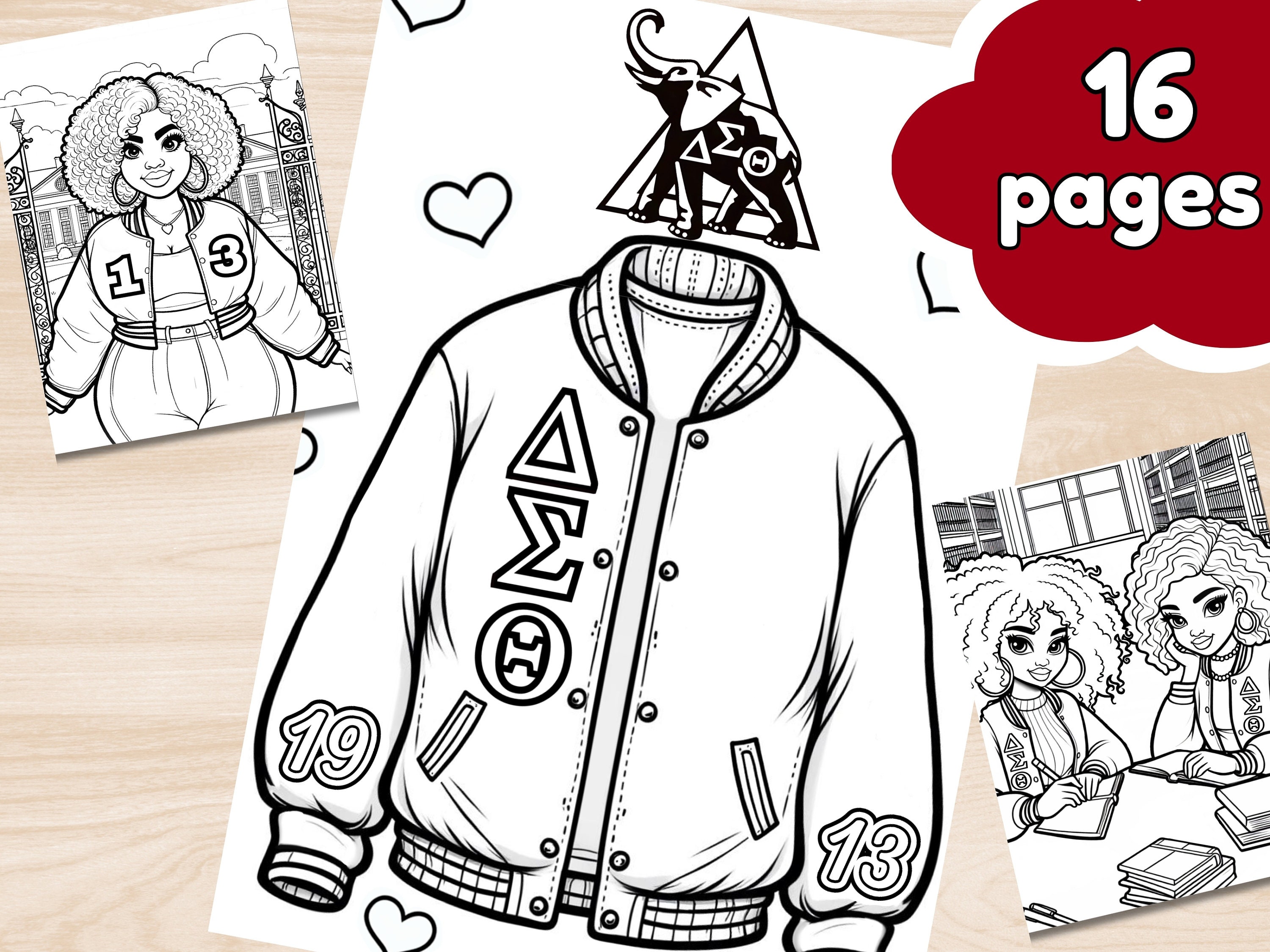 DST Coloring Book: Black Sorority Life (digital Download) Delta Probate ...