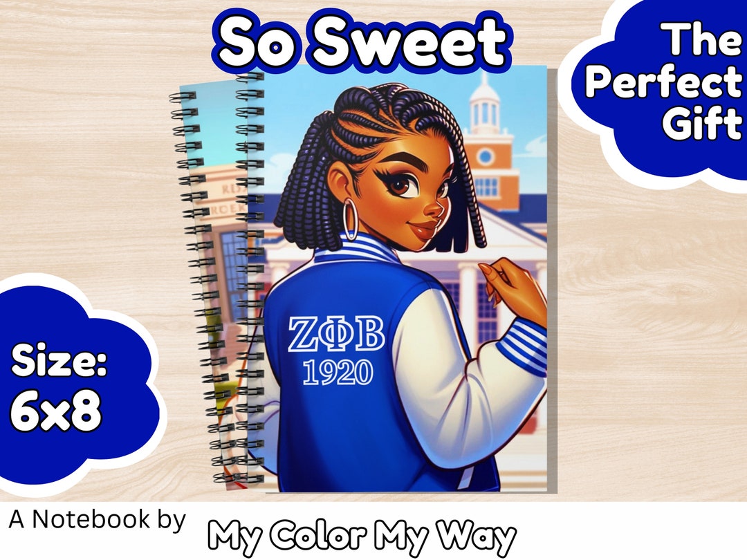 So Sweet II: Zeta Phi Beta Spiral Notebook (ruled Lined) Perfect Gift for a Zeta Probate ...