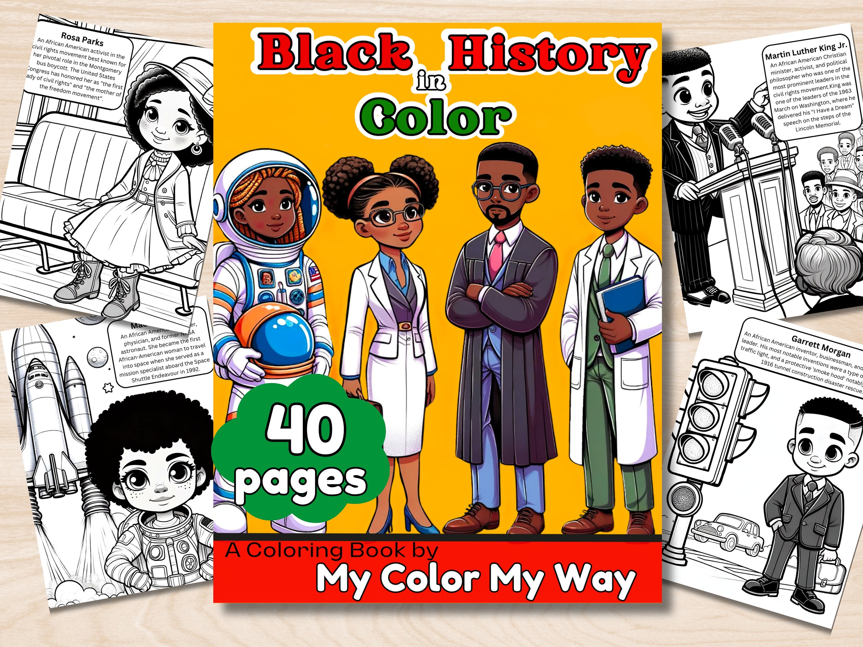 Black History in Color: Celebrating Legacy-kids Printable Coloring Book ...