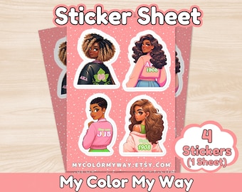 Alpha Kappa Alpha AKA 8-sticker Pack for Laptops and Water Bottles ...