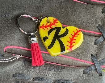Personalized Softball Keychain, Custom Sport Keychain, Custom Keychain ...