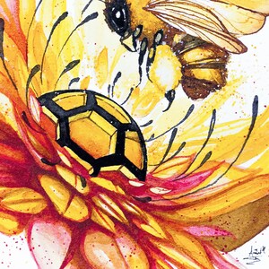 Sacred Bee 8x10in. Giclee Art Print -sacred Geometry of a Honeybee and ...